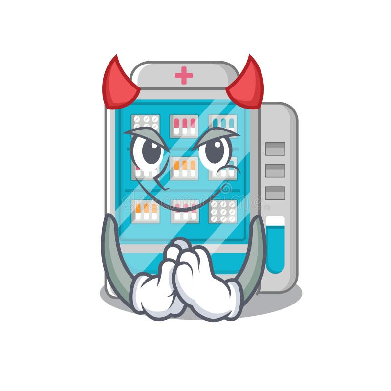 Devil Medicines Vending Machine Isolated the Cartoon Stock Vector ...