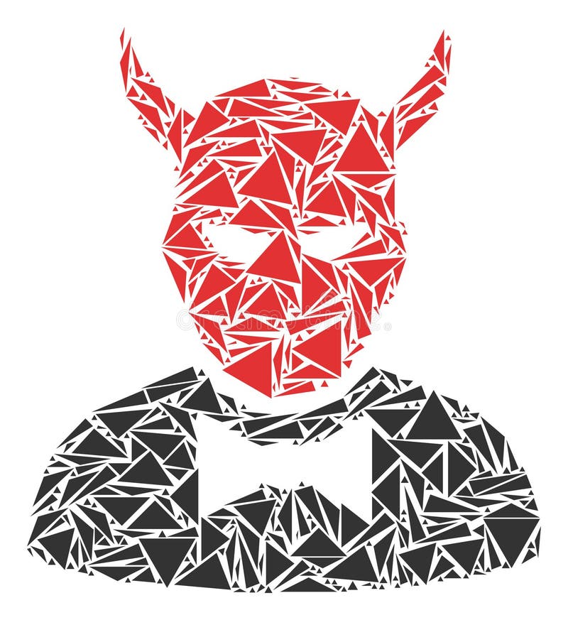 Devil Mosaic of Triangles stock vector. Illustration of figure - 119923864
