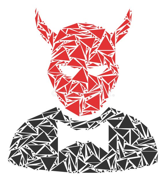 Devil Mosaic of Triangles stock vector. Illustration of figure - 119923864