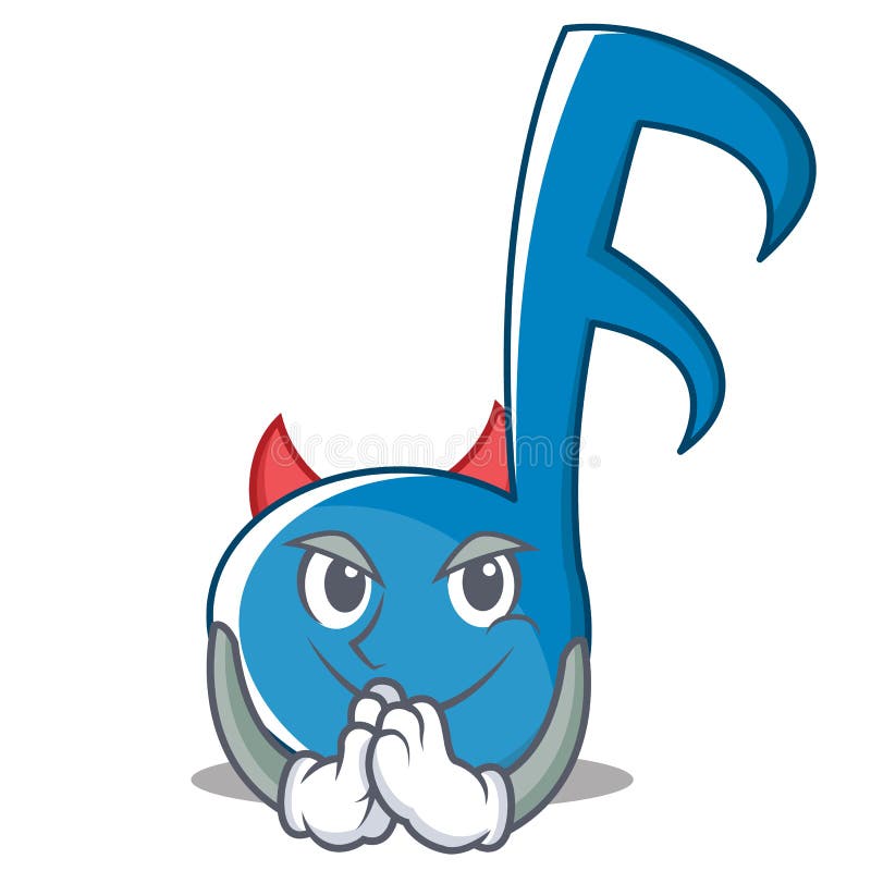 Devil Music Note Character Cartoon Stock Vector - Illustration of smile ...