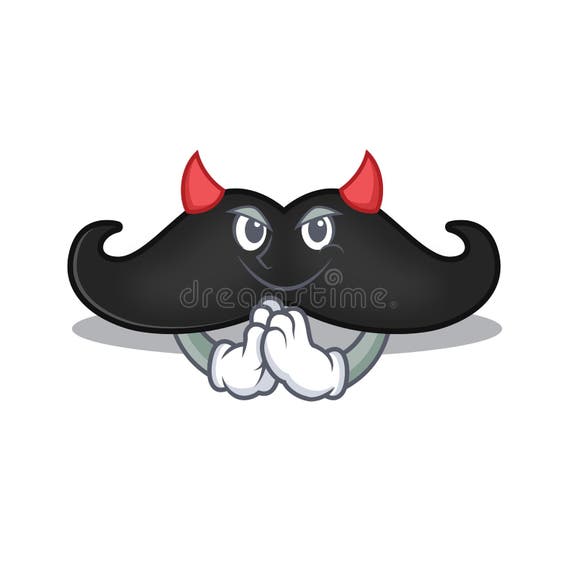 Devil Mustache with in the Cartoon Shape Stock Vector - Illustration of ...