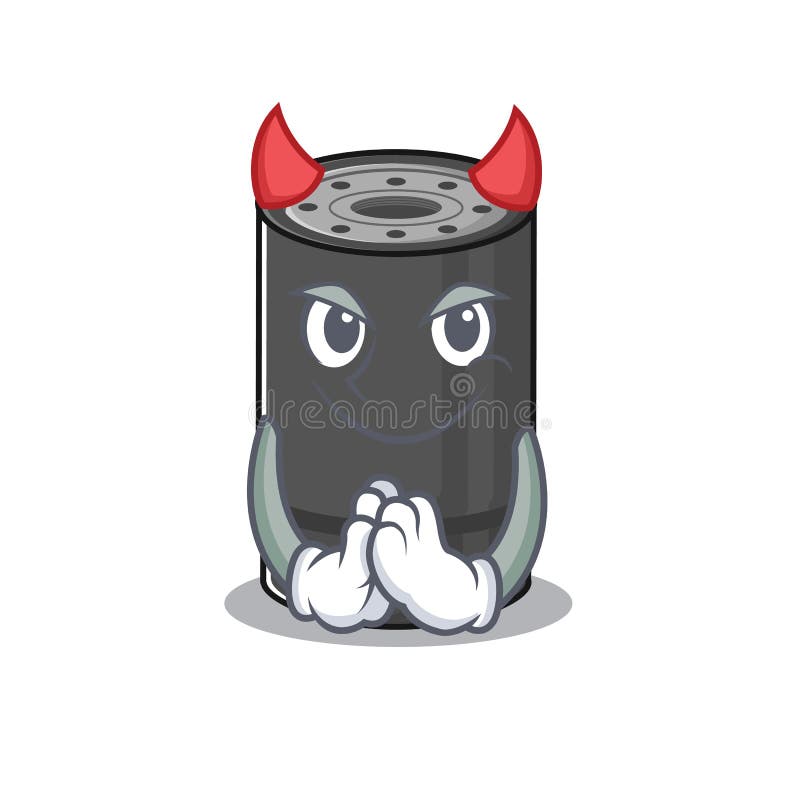 Devil Oil Filter Cartoon in Character Design Stock Vector ...