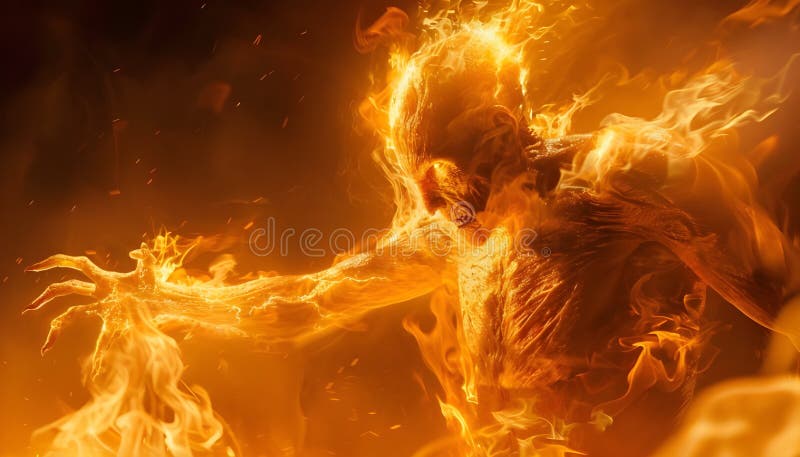 Devil out of the fire stock illustration. Illustration of rage - 311339509