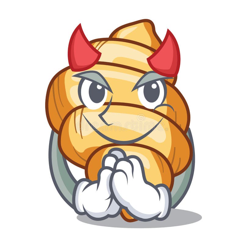 Devil Pasta Gnocchi Cooked in Mascot Pan Stock Vector - Illustration of ...