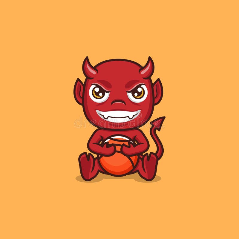 Devil playing basketball stock vector. Illustration of halloween ...
