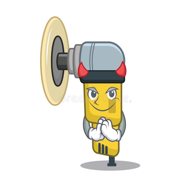 Devil Pneumatic Sander Isolated with the Cartoon Stock Vector ...