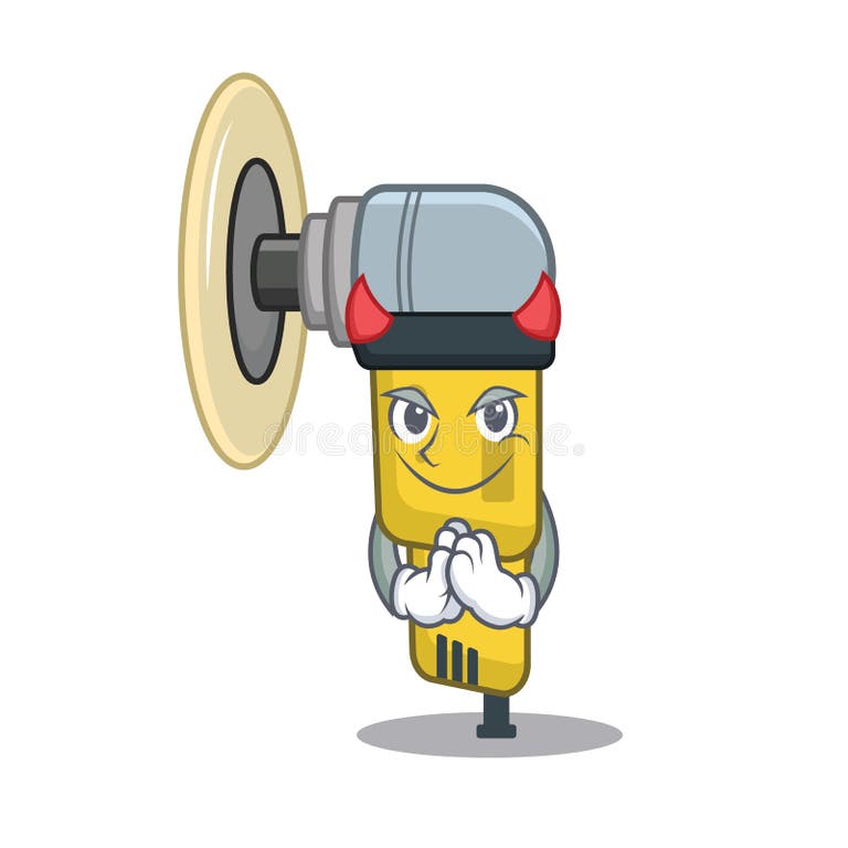 Devil Pneumatic Sander Isolated with the Cartoon Stock Vector ...