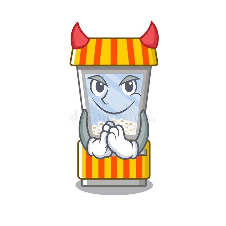 Devil Popcorn Vending Machine is Formed Cartoon Stock Vector ...