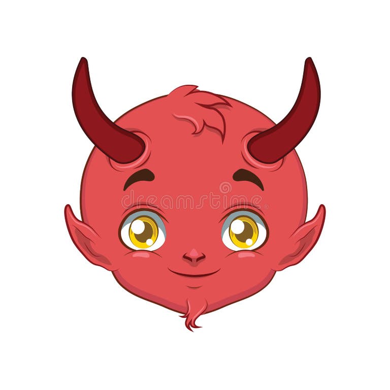 Devil Portrait for Multiple Uses Stock Vector - Illustration of horn ...