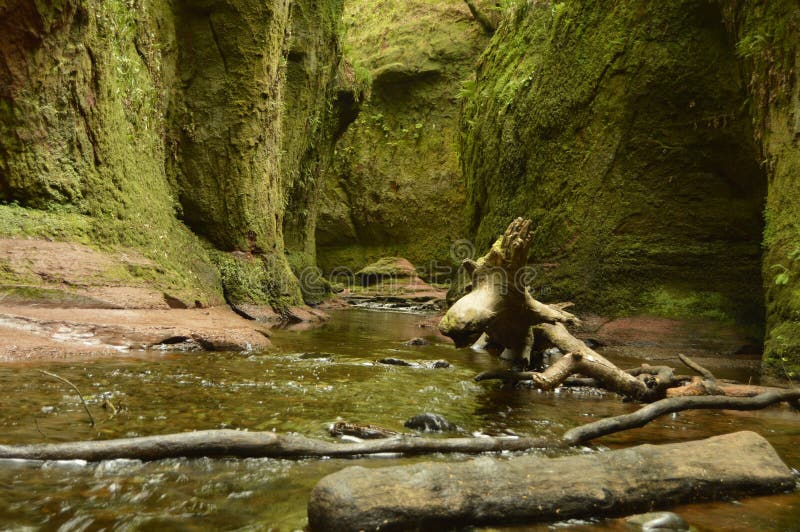 Devil`s Pulpit in the Finnish Glen, Scotland Stock Image - Image of ...