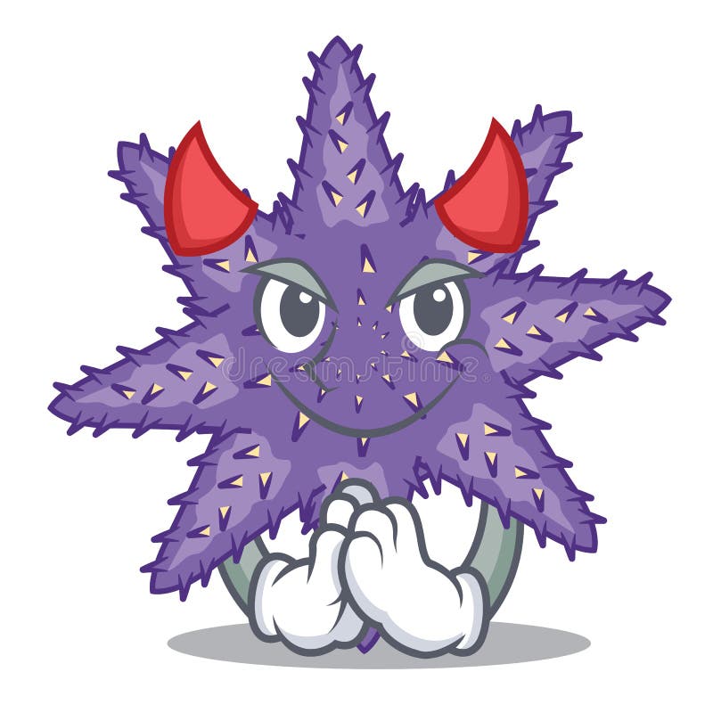 Devil Purple Crayon Isolated with the Character Stock Vector ...