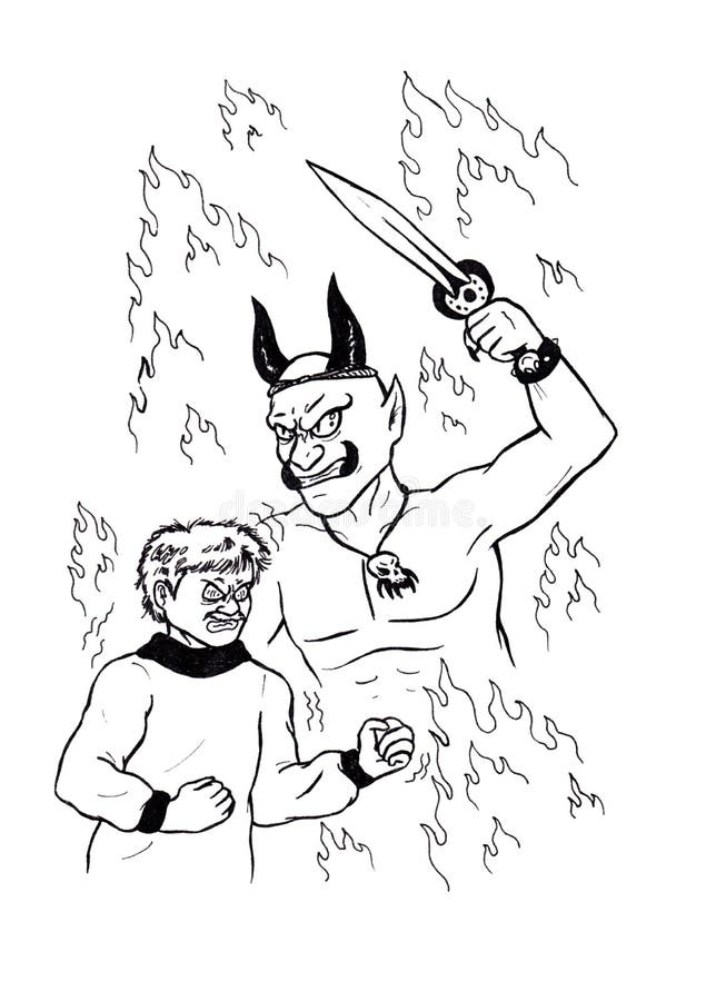 Devil Rage (2008) stock illustration. Illustration of psychology - 53636390