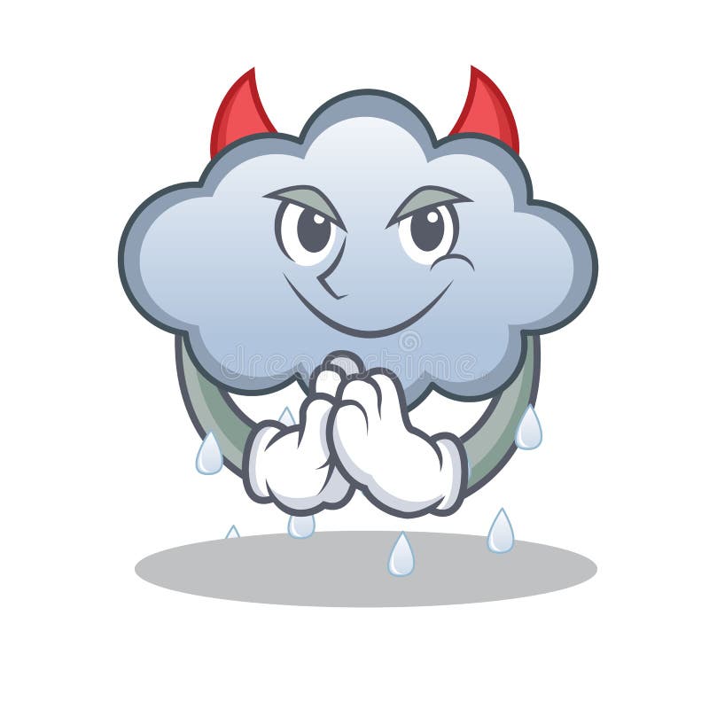 Angry Rain Cloud Character Cartoon Stock Vector - Illustration of anger ...