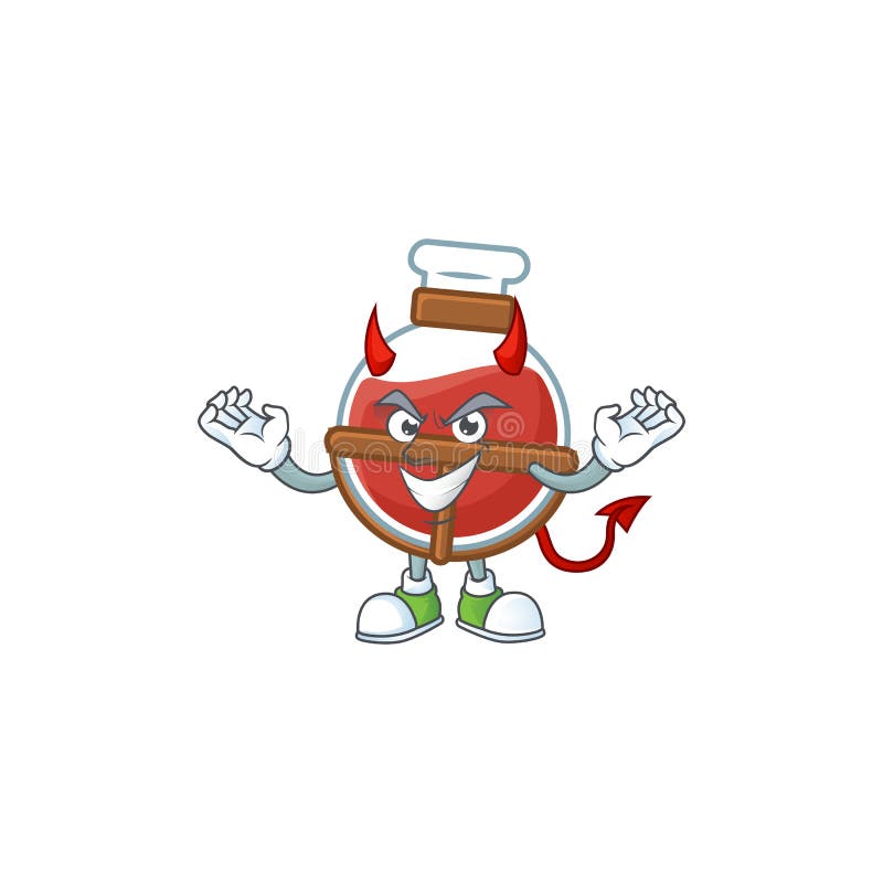 Devil Red Potion Cartoon Character Design Style Stock Vector ...