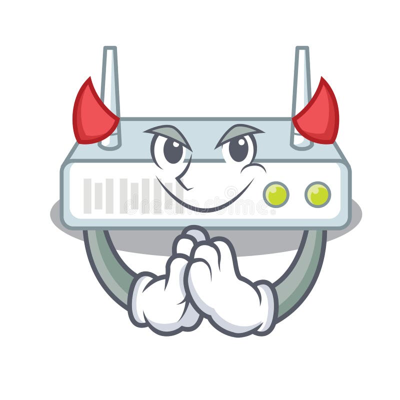 Angry Router cartoon stock illustration. Illustration of character ...