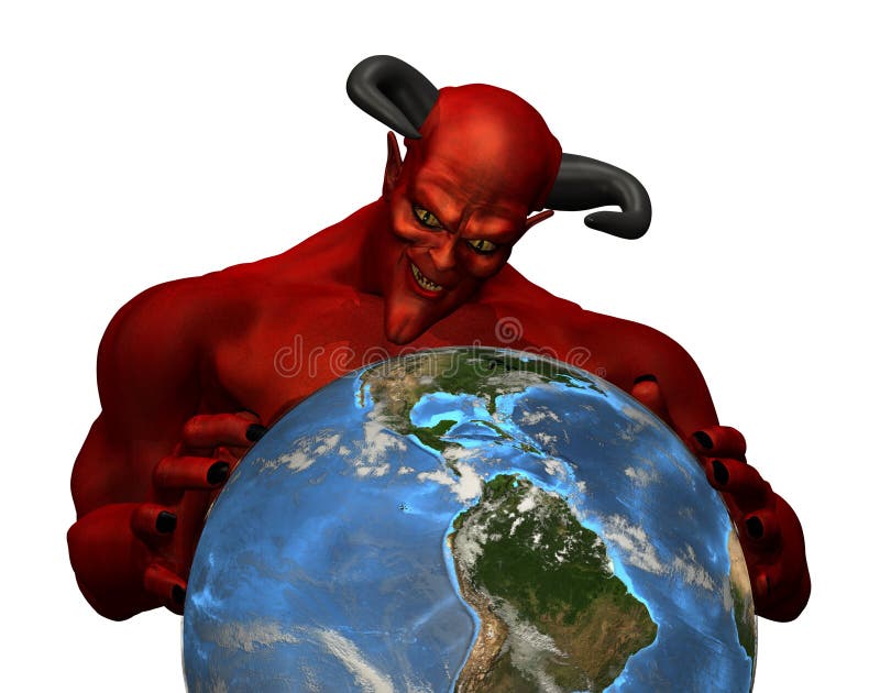 The Devil Rules the World stock illustration. Illustration of evil ...