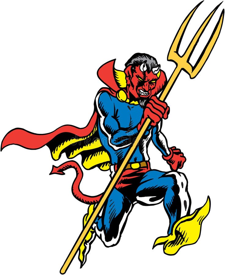 Devil Running Vector Illustration Stock Vector - Illustration of ...
