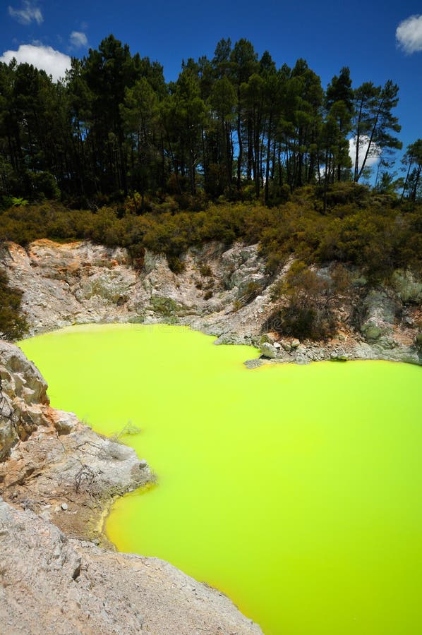 Devil S Bath, Wai-O-Tapu Thermal Wonderland Stock Photo - Image of ...