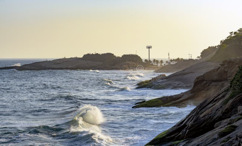 Devil s beach stock photo. Image of rocks, fort, sunset - 60910720