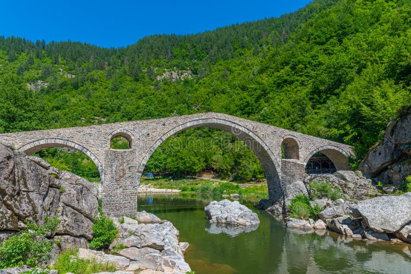 Devil S Bridge on River Arda in Bulgaria Stock Photo - Image of arch ...