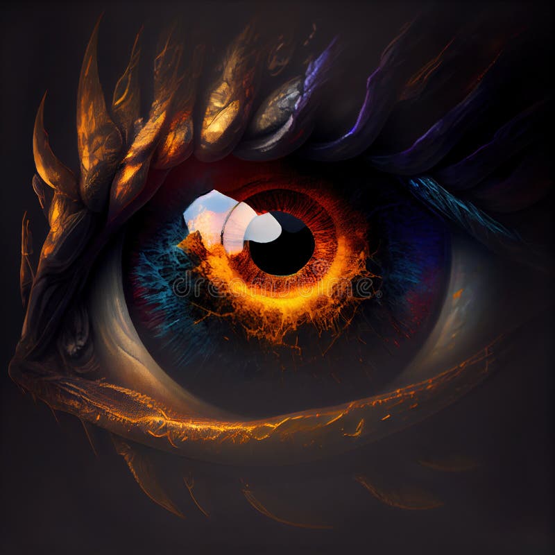 The Devil S Eye is Watching. Stock Illustration - Illustration of wild ...
