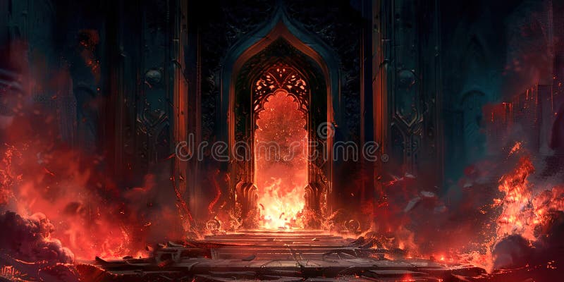 The Devil s Fire Gate stock photo. Image of park, leaf - 332295746