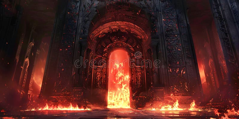 The Devil s Fire Gate stock photo. Image of darkness - 332296498