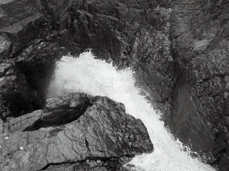Devil s Kettle Waterfall stock photo. Image of white, black - 4271510