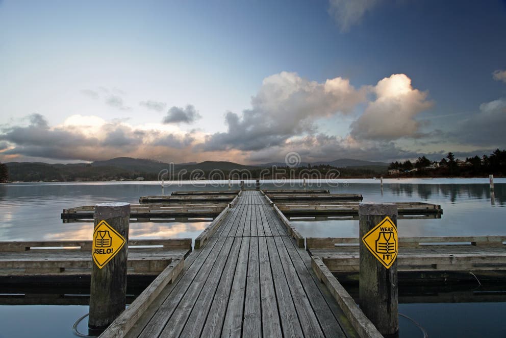 Devil S Lake Dock at Sunset Stock Image - Image of sunset, path: 4825821