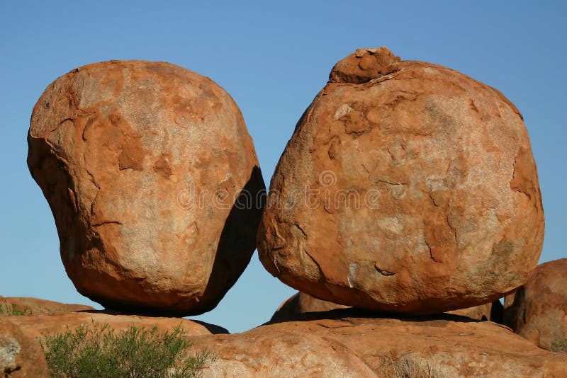 Red Rocks of Devils Marbles Stock Image - Image of outback, marbles ...