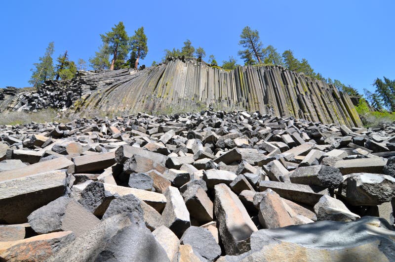 Devil S Postpile National Monument Stock Photo - Image of hike, park ...