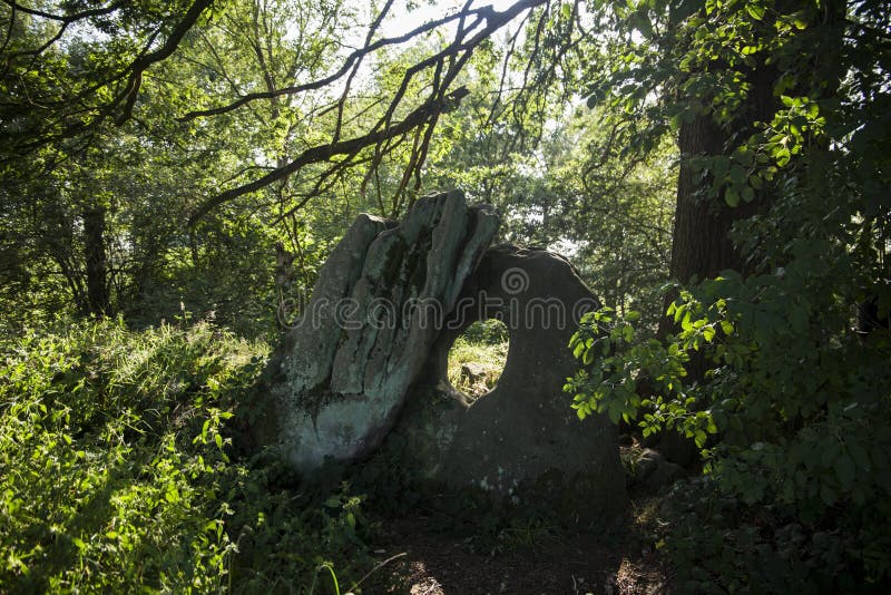 The Devil`s Ring and Finger Holed Stone Stock Photo - Image of hole ...