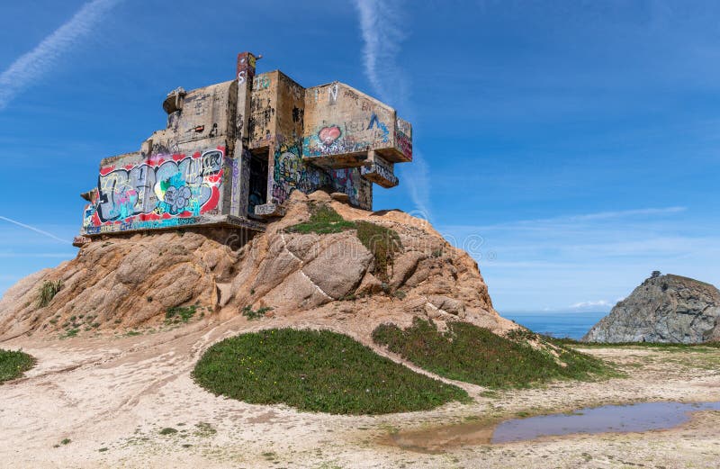 Devil`s Slide Bunker in California. Sightseeing Place Stock Image ...