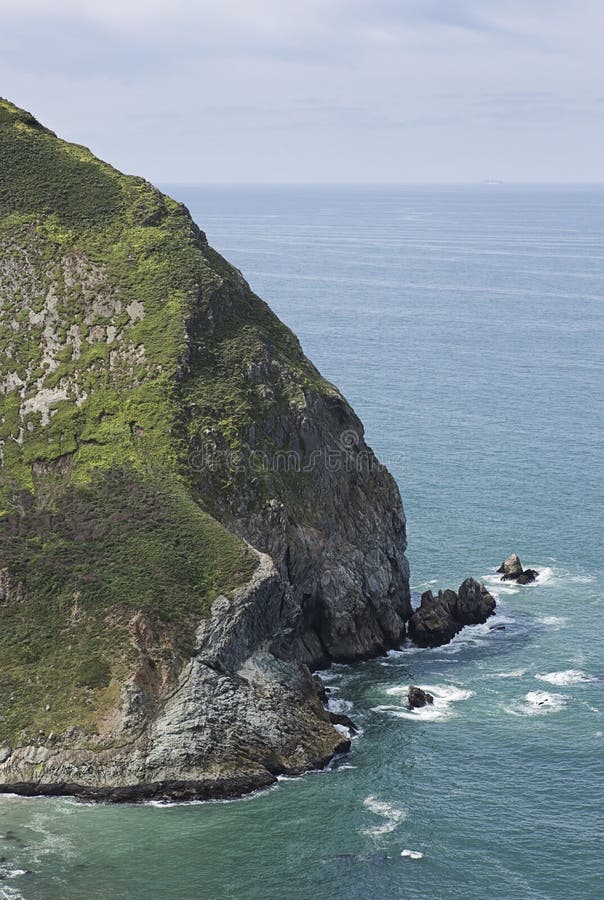 Devil`s Slide Cliffs in Pacifica, California Stock Photo - Image of ...