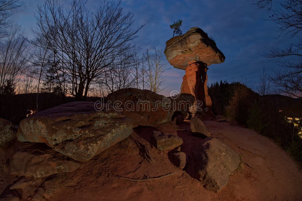 Devil`s Table stock photo. Image of teufelstisch, sandstone - 89779432