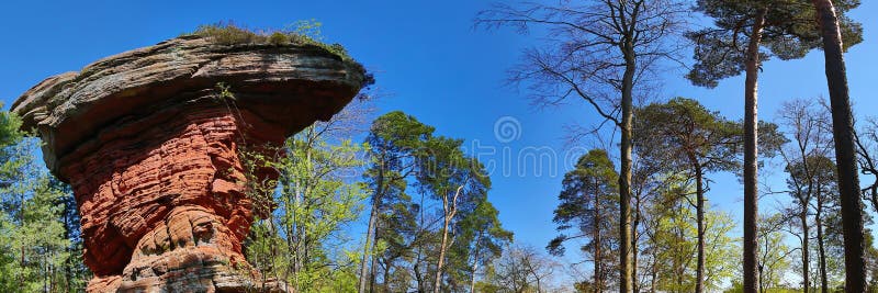 Devil`s Table Stands on a Hill Stock Photo - Image of natural ...