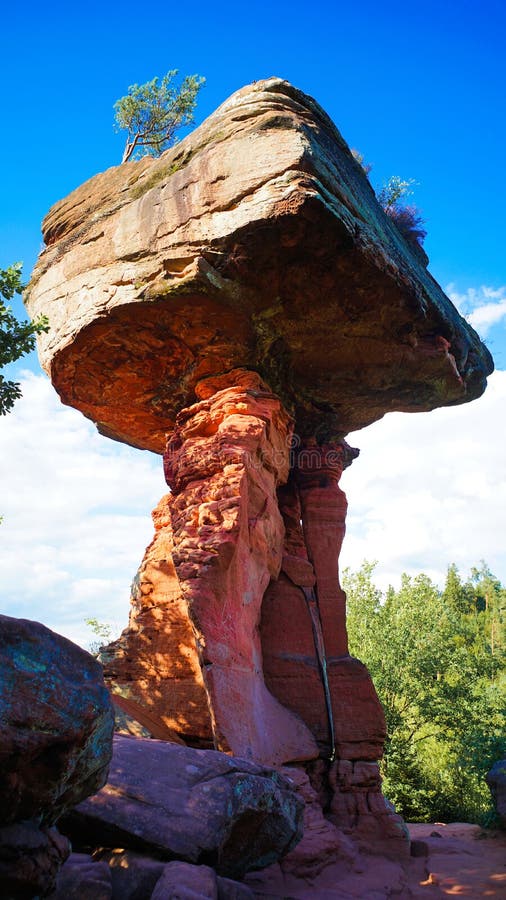 The Devil S Table Teufelstisch in Dahn Rhineland-Palatinate Ger Stock ...
