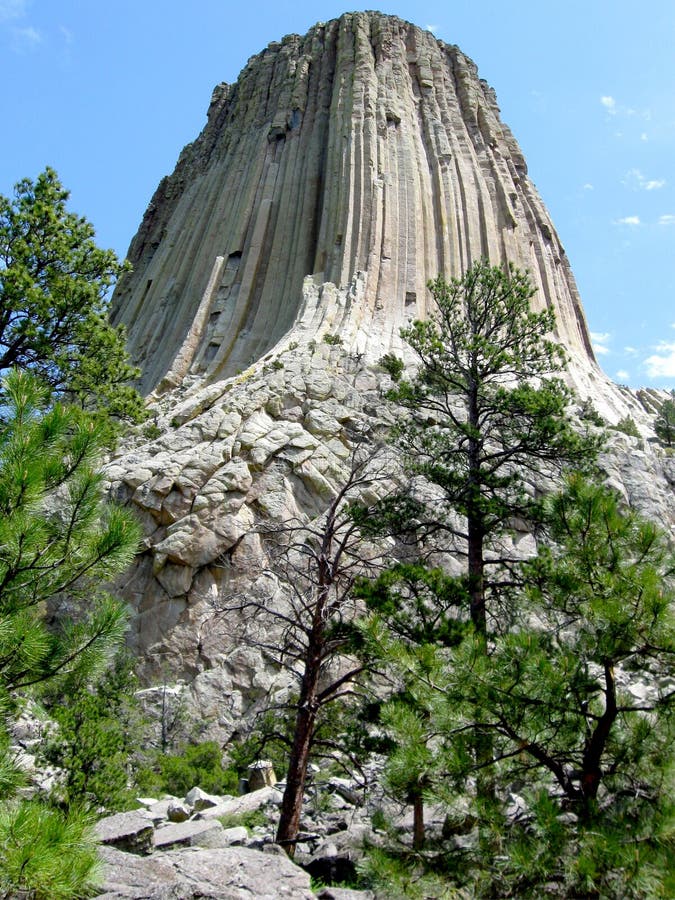 Devil s Tower stock photo. Image of formation, ground - 19208670