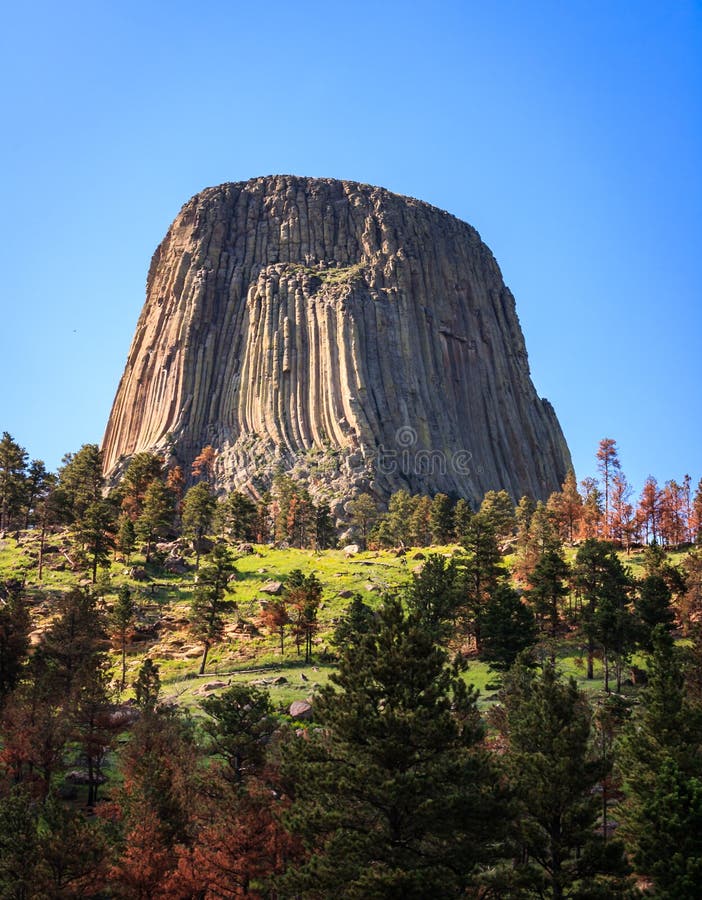 Devil`s Tower National Monument in Wyoming Stock Image - Image of ...
