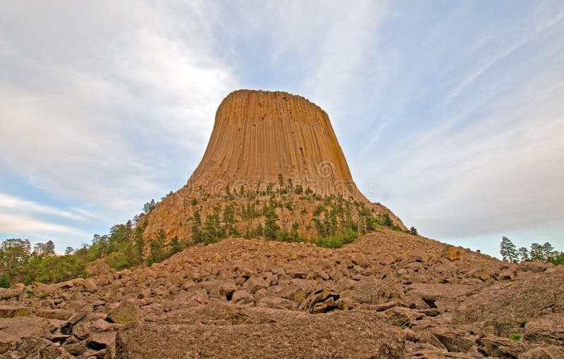 Devil s Tower at sunset stock image. Image of wyoming - 20961677
