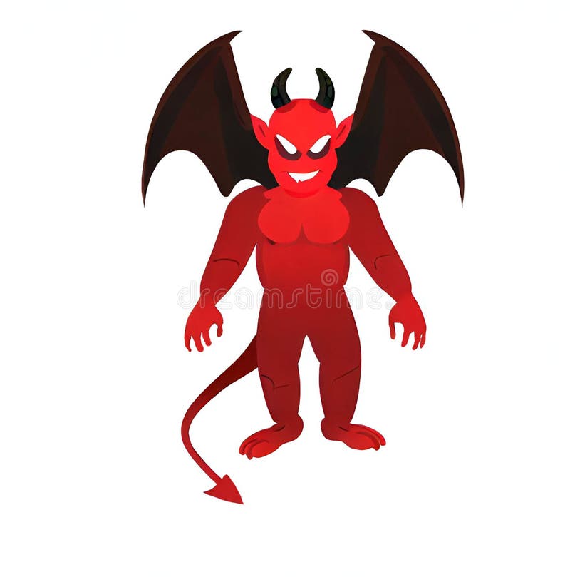 Devil Scary Halloween White Background Stock Illustration ...
