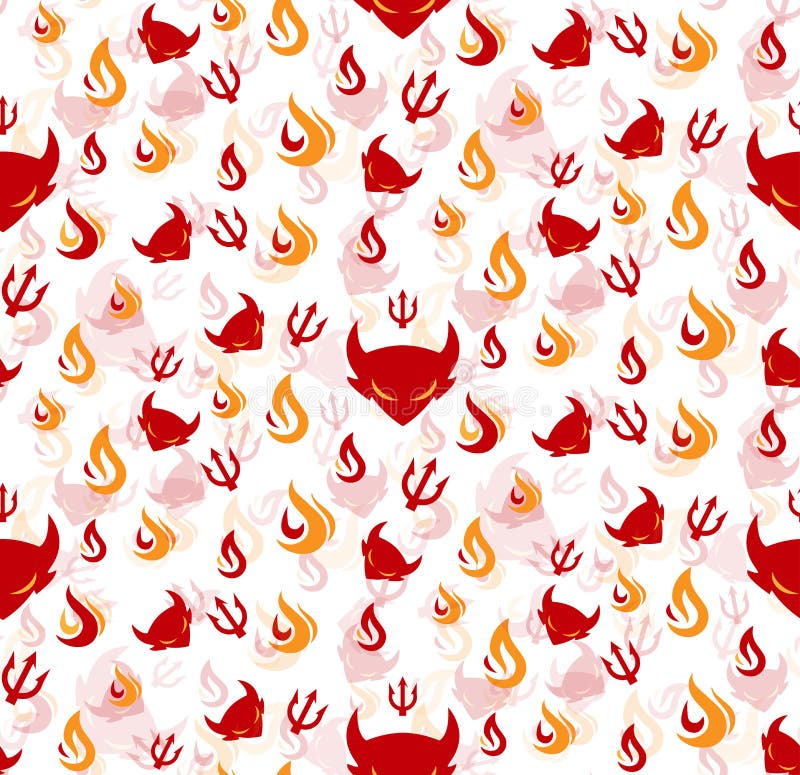 Devil seamless pattern stock vector. Illustration of demon - 60591648