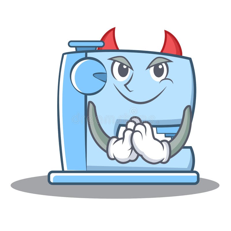 Devil Sewing Machine Emoticon Character Stock Vector - Illustration of ...