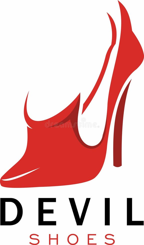 Devil Shoes Logo Design Vector Stock Vector - Illustration of demon ...