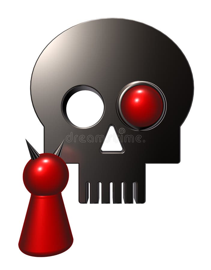 Devil and skull stock illustration. Illustration of hoof - 28698673