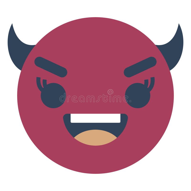 Devil Smiley Vector Icon Fully Editable Stock Vector - Illustration of ...