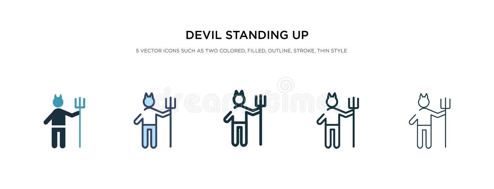 Devil standing stock illustration. Illustration of horned - 22233944