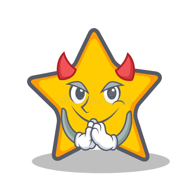 Devil Star Character Cartoon Style Stock Vector - Illustration of ...