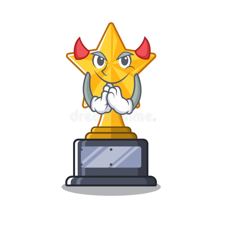 Devil Star Trophy Isolated in the Cartoon Stock Vector - Illustration ...