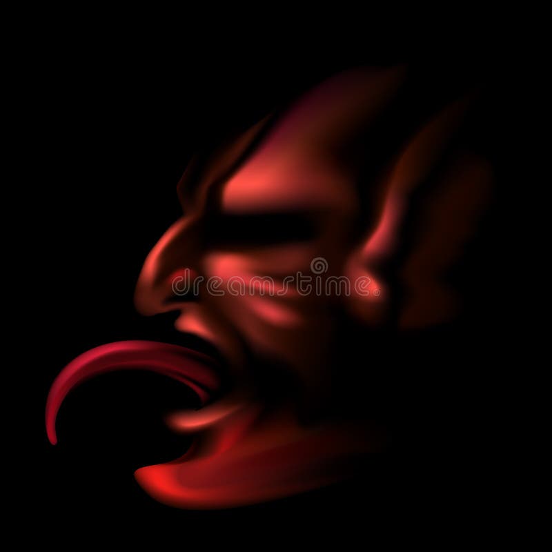 Sharp Tongue Demon stock vector. Illustration of green - 22132919